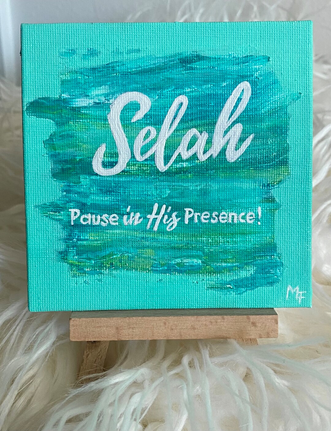 Original Acrylic Abstract Mini Painting/coastal Selah - Etsy