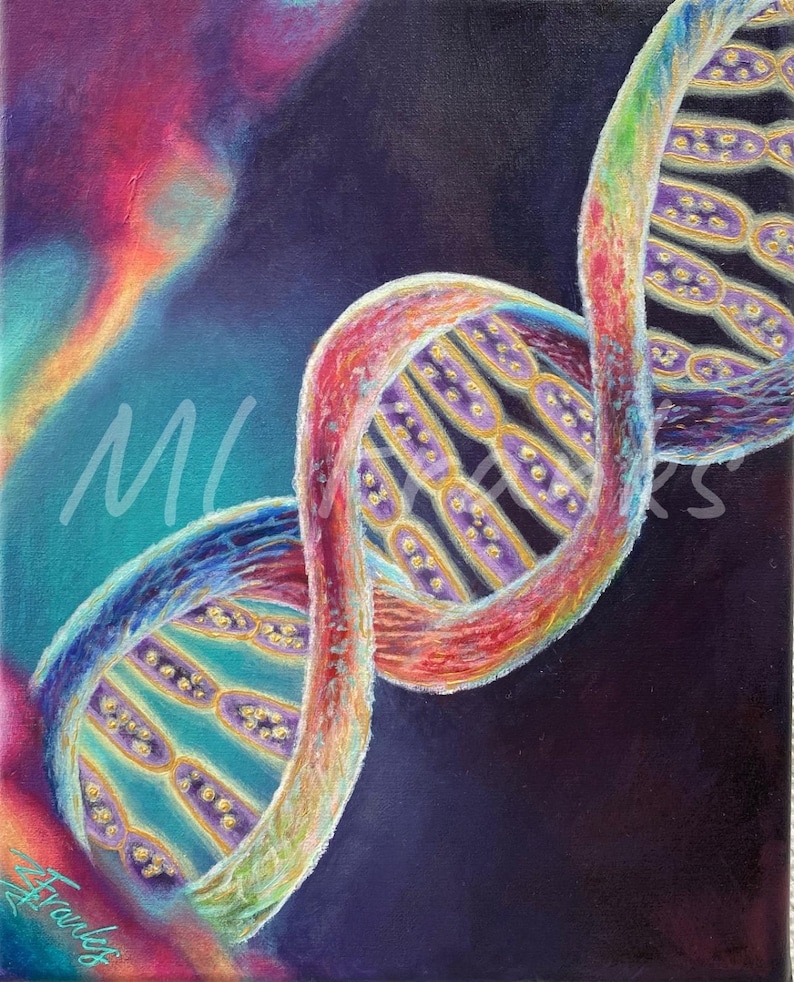 Original Acrylic Art/divine DNA Within/inspirational Art/christian Art ...