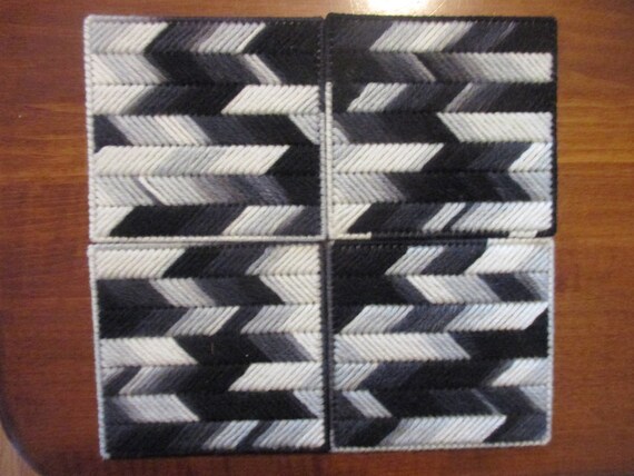 Zebra Coaster Set w/ 4 coasters | Etsy