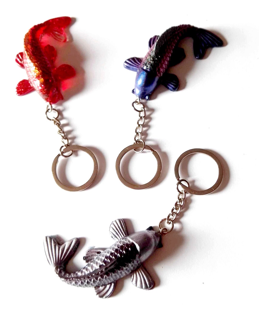 Handmade Resin Koi Carp Key Ring, Several Colors Available - Etsy