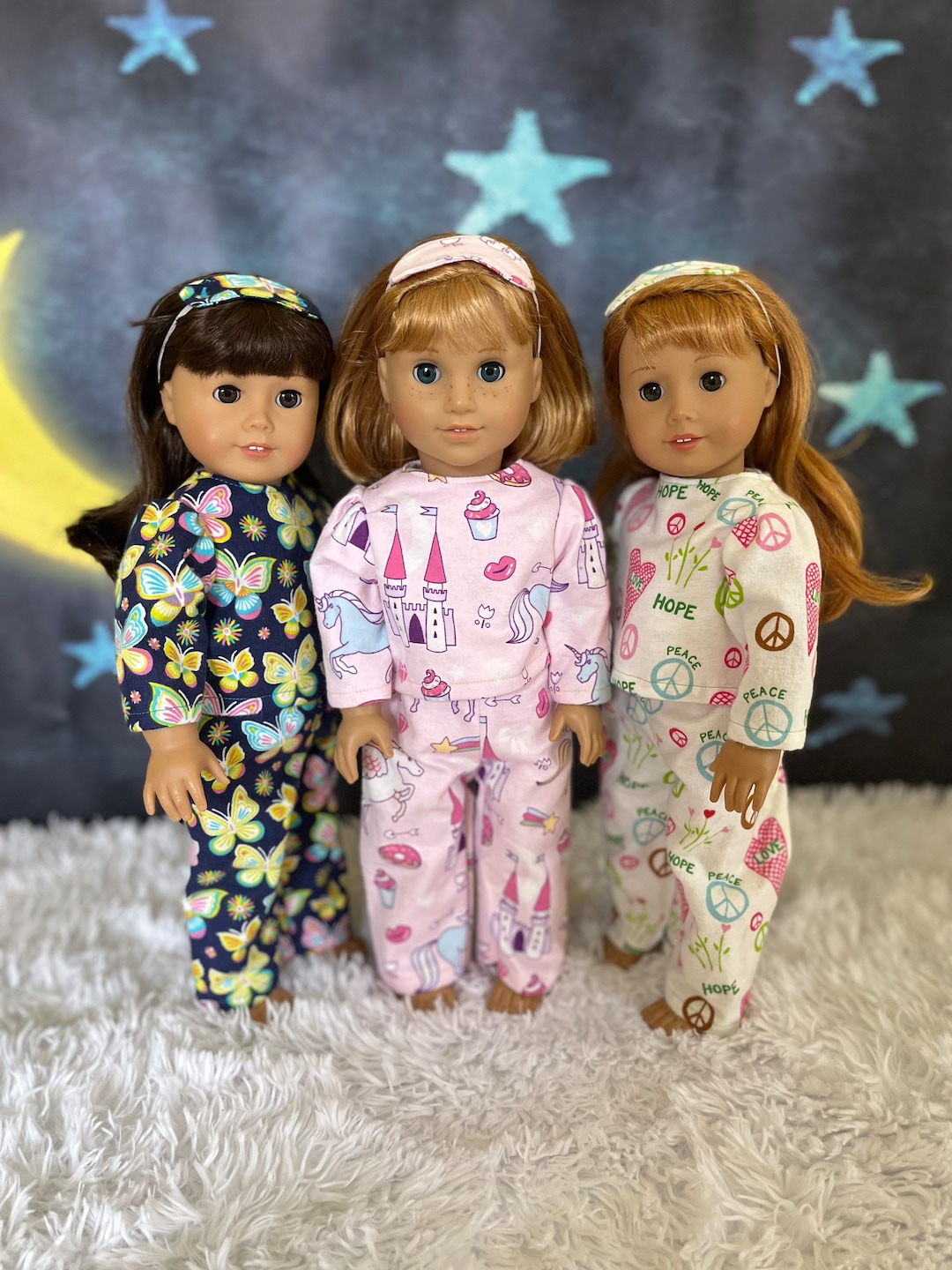 Dolls Clothes Pajamas With Sleep Mask for Nieces Birthday - Etsy