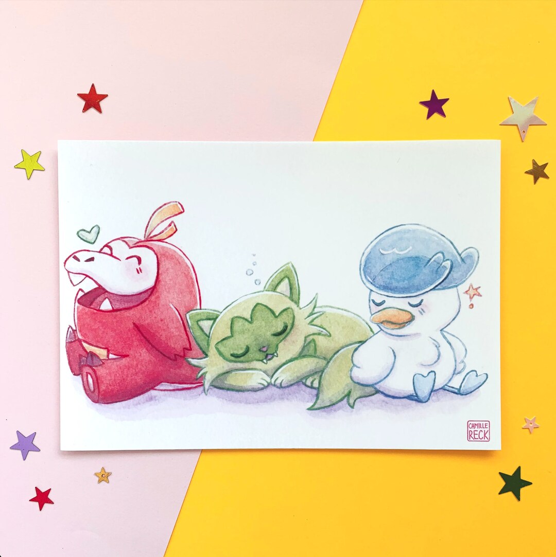Pokemon Starters Art Print Poster Decor Wall Art - Etsy