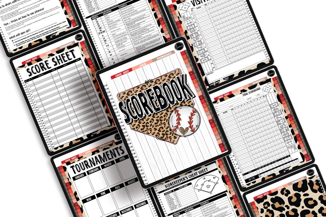 Digital Softball & Baseball Sports Scorebook - for Goodnotes App | 25 ...