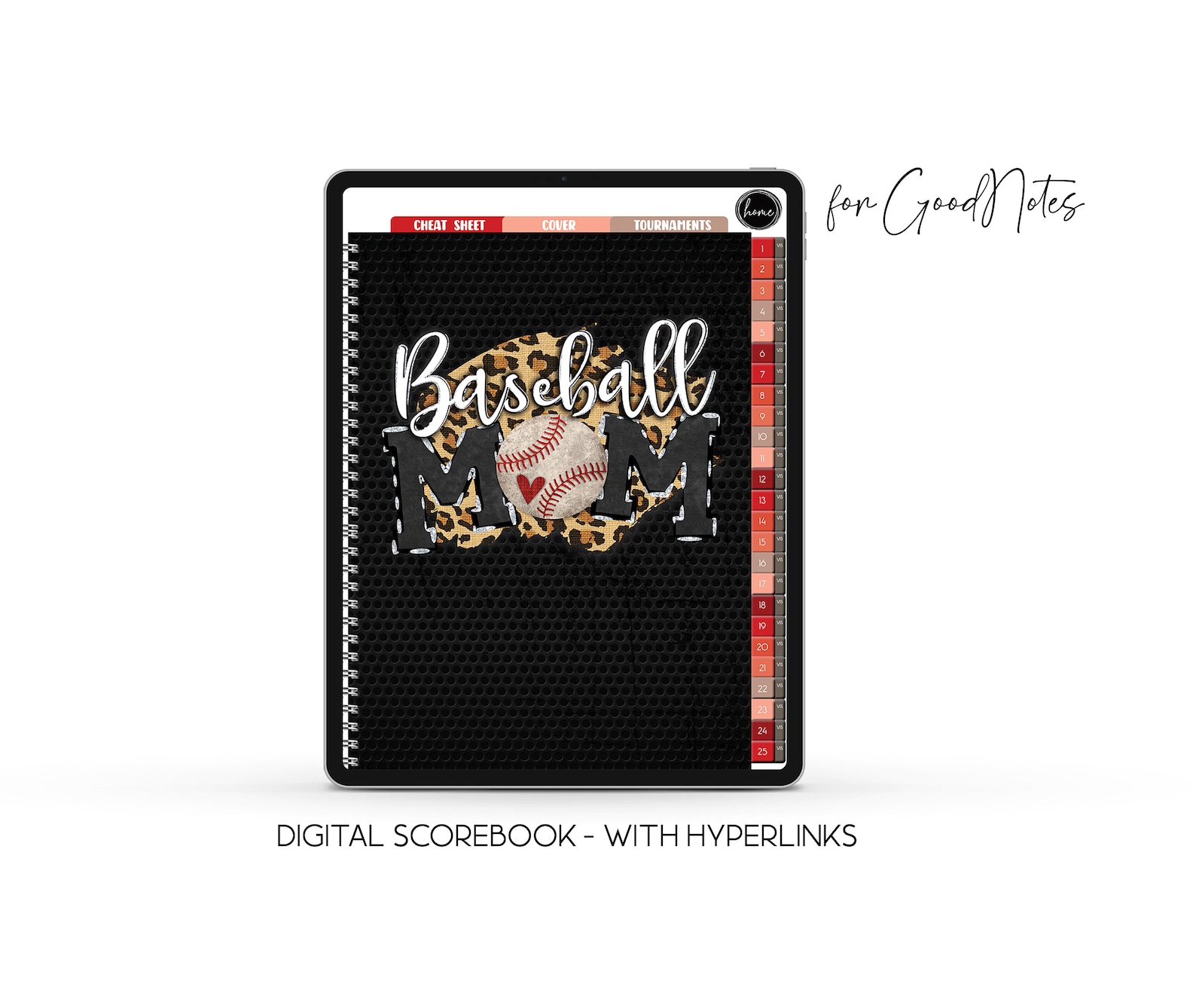 Digital Softball & Baseball Sports Scorebook - for Goodnotes App | 25 ...