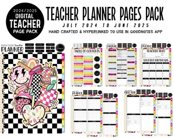 2024/2025 Digital Teacher Planner Pages Pack Handcrafted and ...