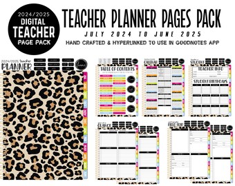 2024/2025 Digital Teacher Planner Pages Pack Handcrafted and ...