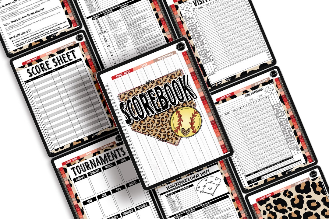 Digital Softball & Baseball Sports Scorebook - for Goodnotes App | 25 ...