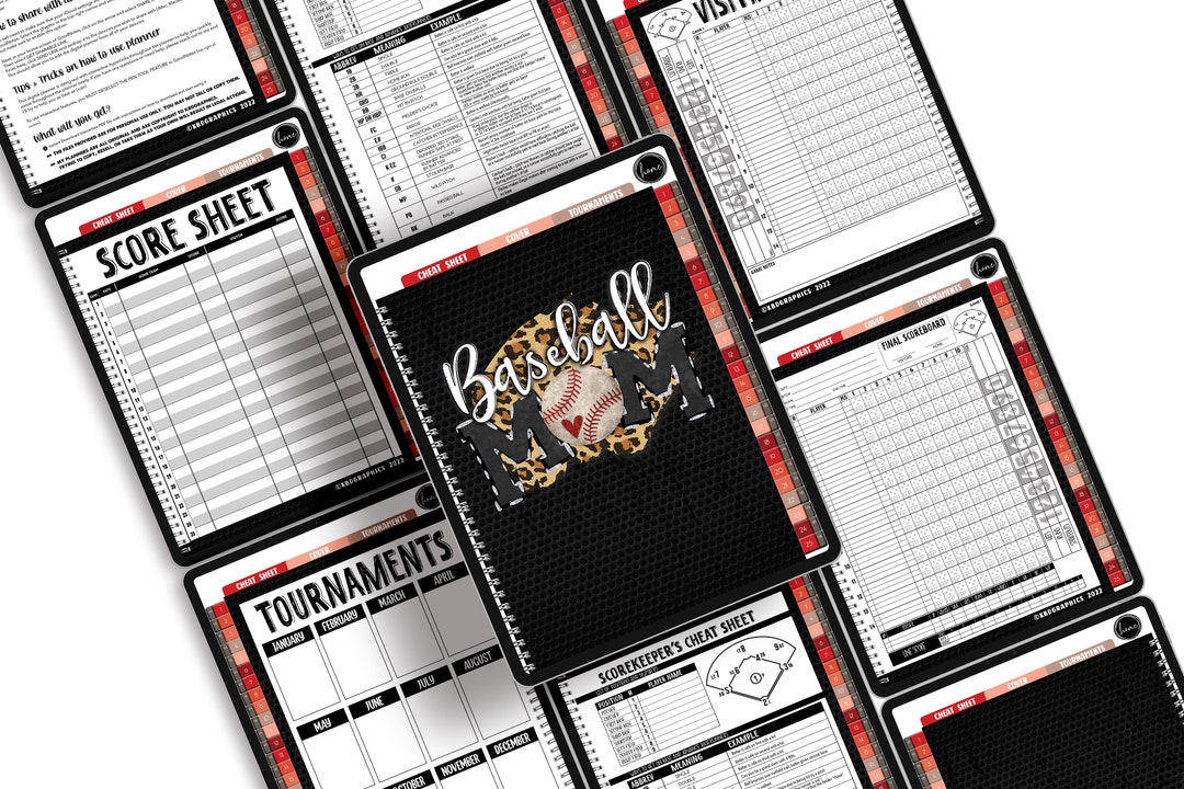 Digital Softball & Baseball Sports Scorebook - for Goodnotes App | 25 ...