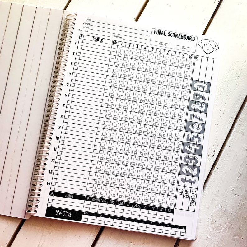 Personalized Softball & Baseball Sports Scorebook 50 Games | Etsy