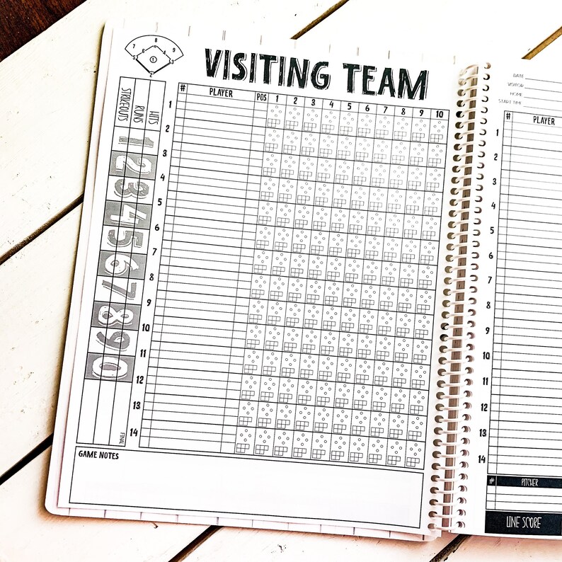 Personalized Softball & Baseball Sports Scorebook 50 Games | Etsy