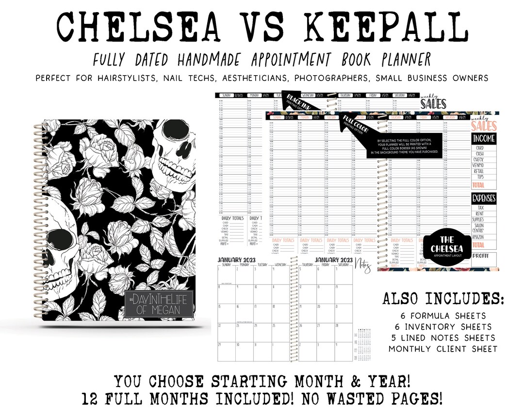 Chelsea VS Keepall Appointment Book | Handcrafted Print Planner | 12 ...