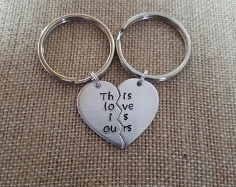 Heart key chain | Etsy