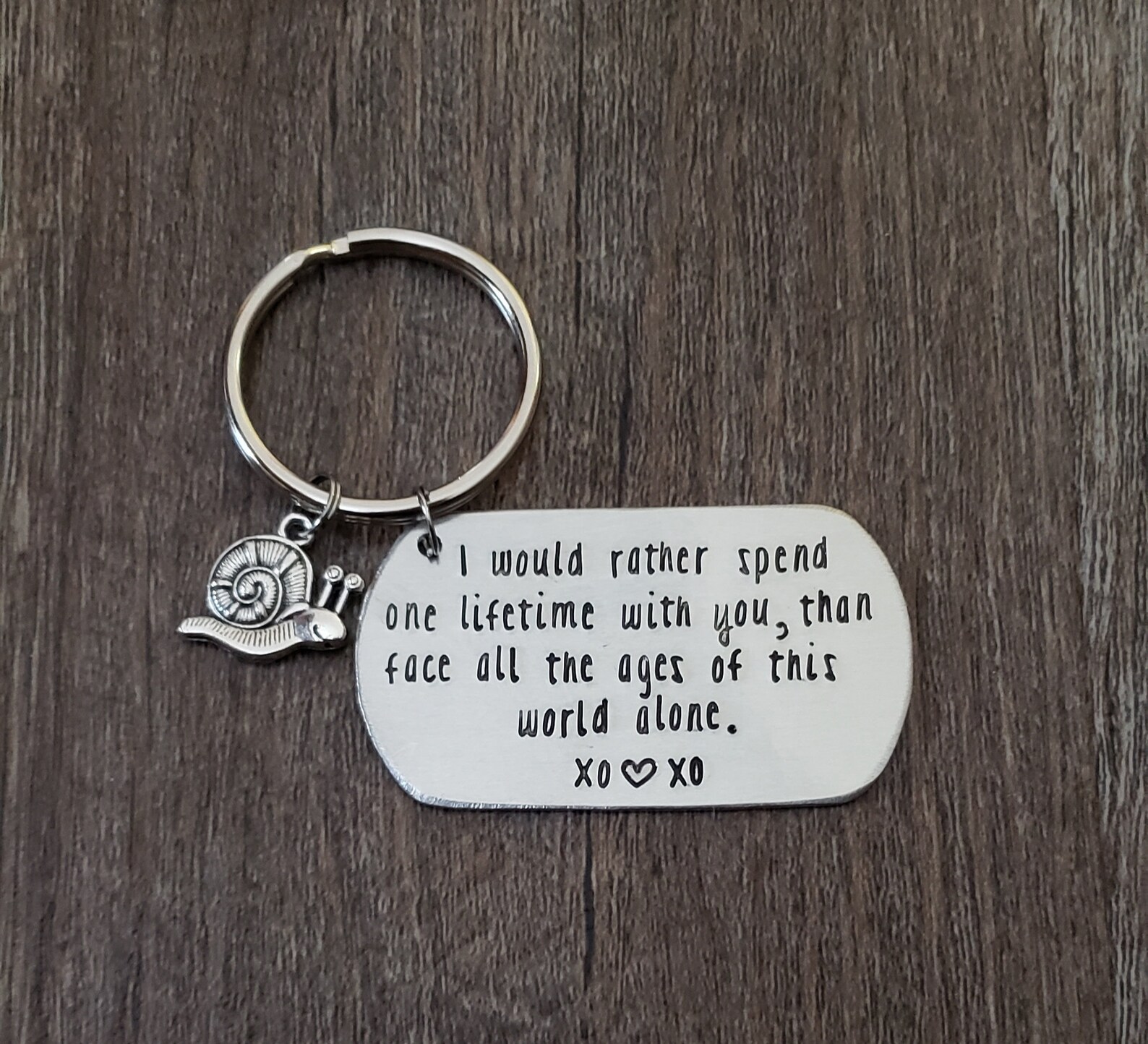 Custom Hand Stamped Key Chain Valentine's Day Gift xoxo | Etsy