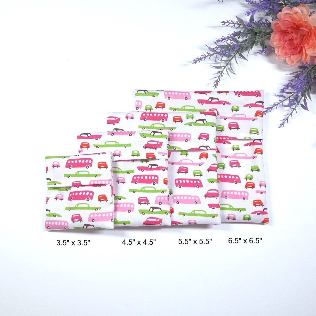 Reusable Pad Wrapper, Envelope Wet Bag, 3.5" X 3.5", 4.5" X 4.5", 5.5 ...