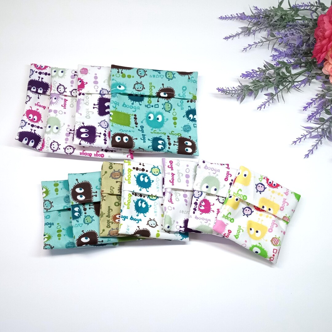 Reusable Pad Wrapper, Envelope Wet Bag, Cup Storage 3.5",4.5",5.5" 6.5 ...