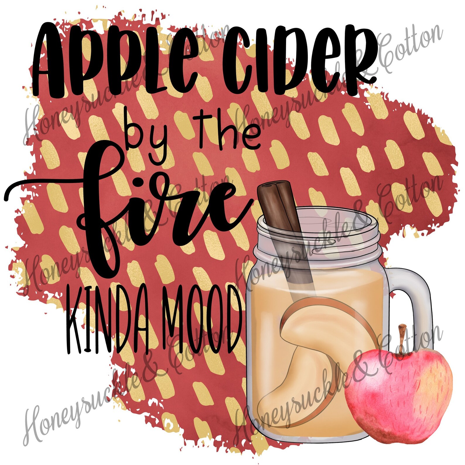 Apple Cider by the Fire Mood, Fall PNG - Etsy