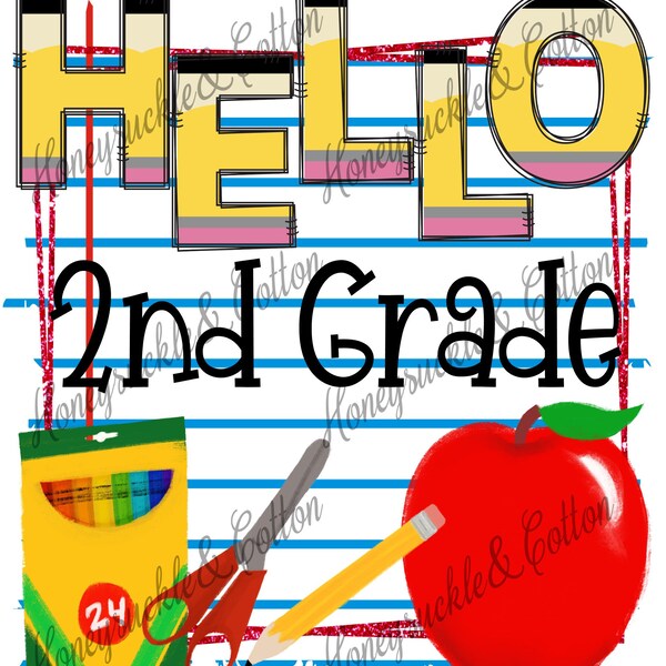 Hello 2nd Grade - Etsy