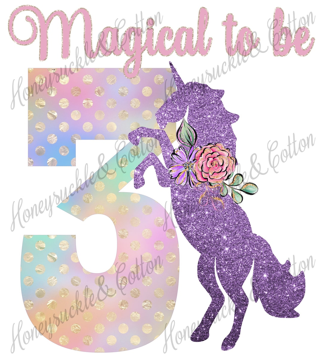 Magical to Be 3, Three Year Old, Unicorn Birthday PNG - Etsy