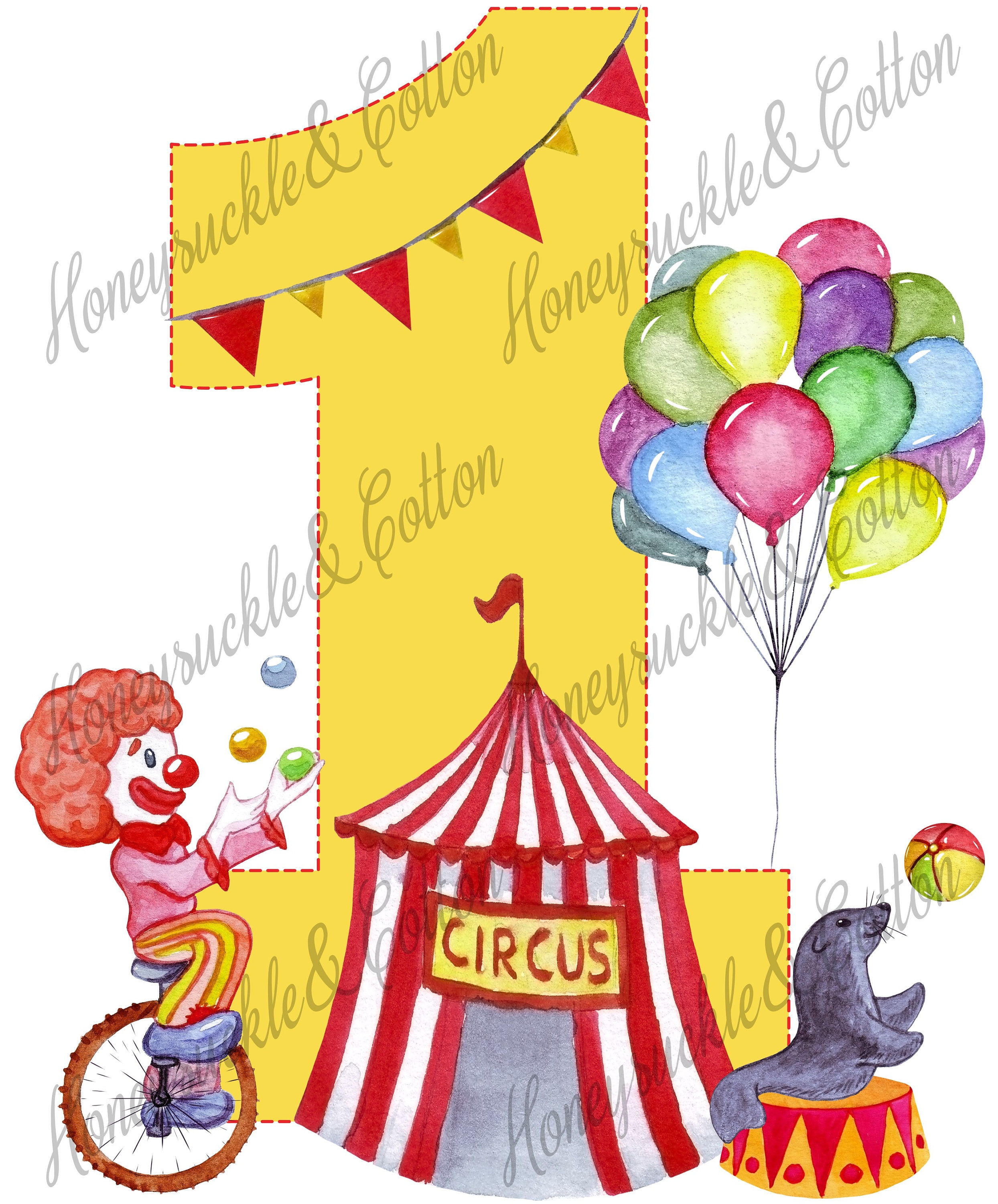 1st Birthday Circus, Birthday PNG, Circus Theme - Etsy