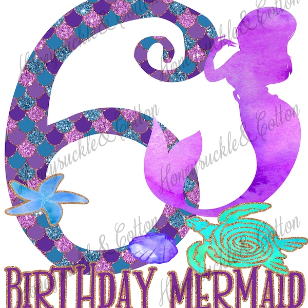 Mermaid 6th Birthday - Etsy