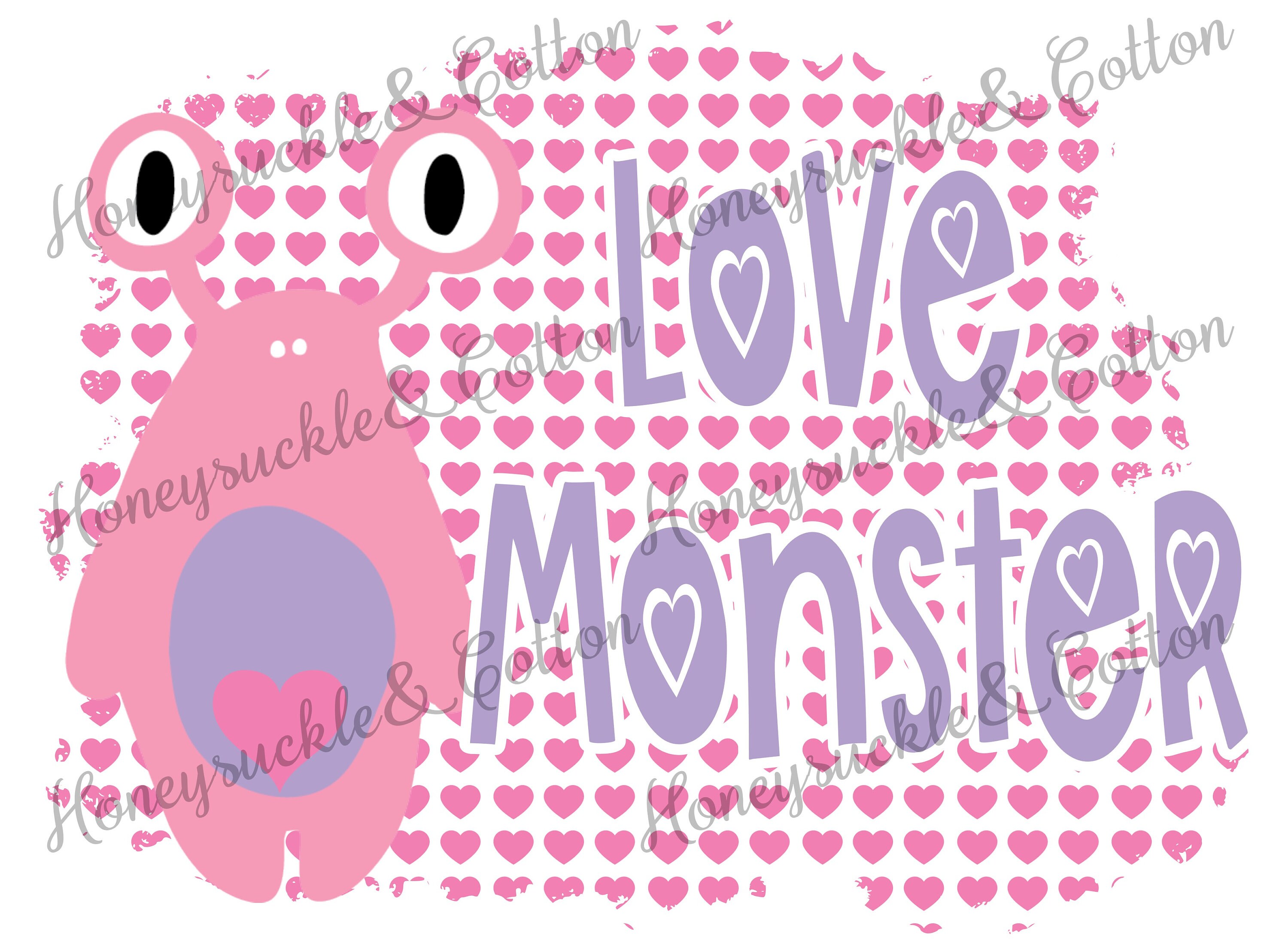 Love Monster, Kids Valentine's Day Png - Etsy