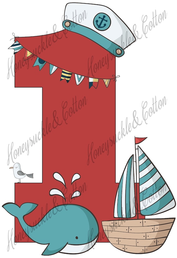 Nautical 1st Birthday One Year Old PNG - Etsy