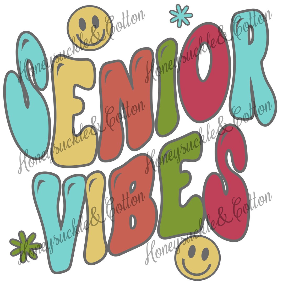 Senior Vibes, Back to School PNG, Retro - Etsy