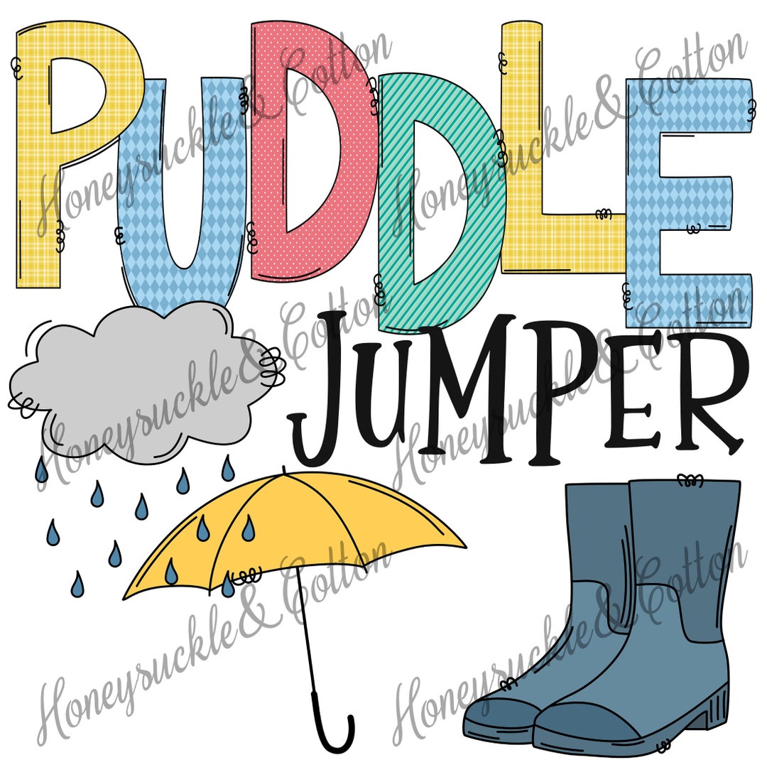 Puddle Jumper, Rainy Day PNG, Spring - Etsy