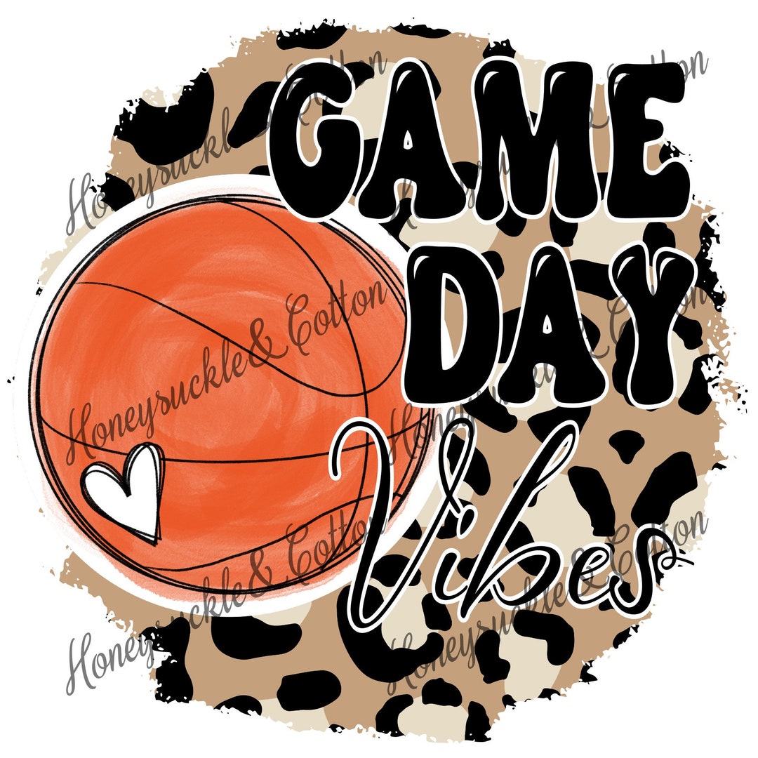 Game Day Vibes, Basketball PNG, Cheetah - Etsy