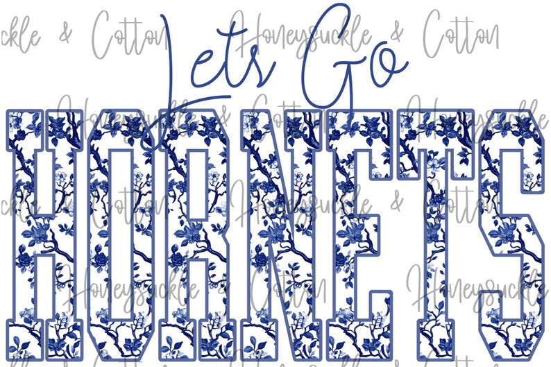 Lets Go Hornets, School Mascot PNG, Chinoiserie School PNG - Etsy