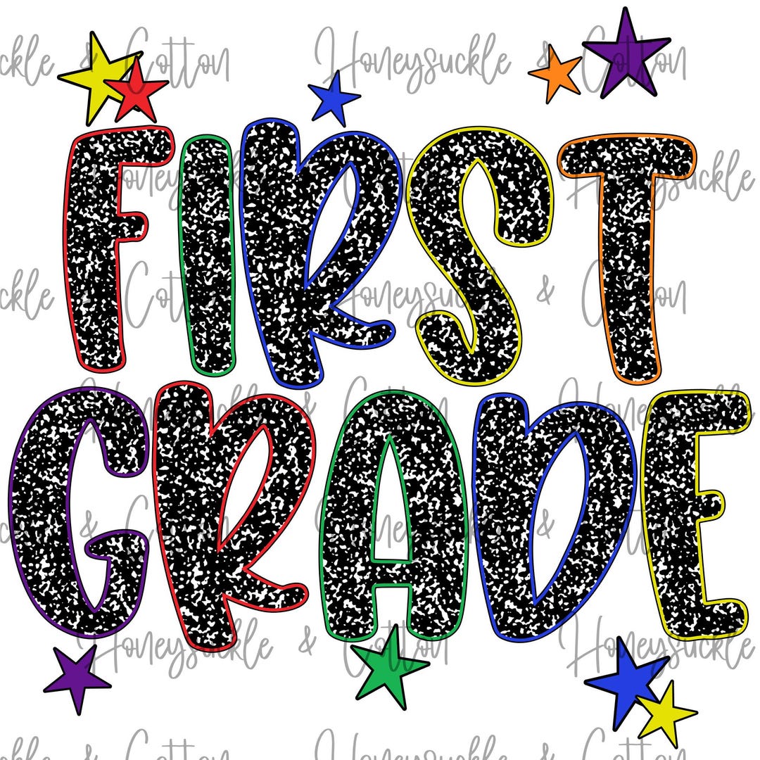 First Grade Composition Book Letters, Back to School PNG, School ...