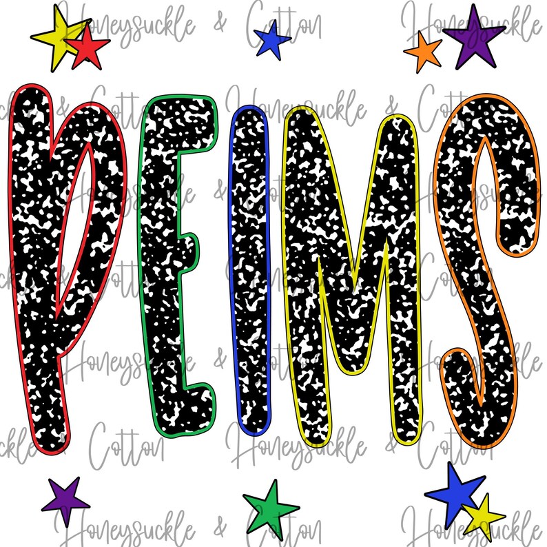 PEIMS Composition Letters, School PNG, School Digital Download - Etsy