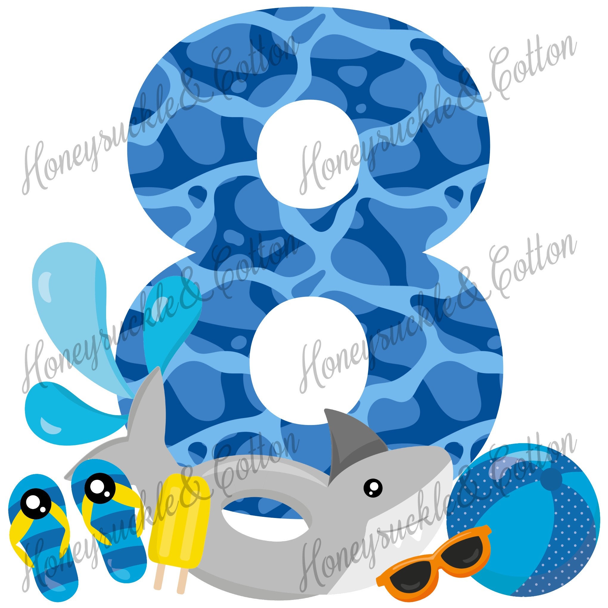 Pool 8th Birthday, Pool Party, Swimming PNG - Etsy