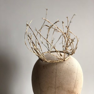Crown Mardi Gras Gold Twig Branch Woodland Queen Witch Ethereal Crown ...
