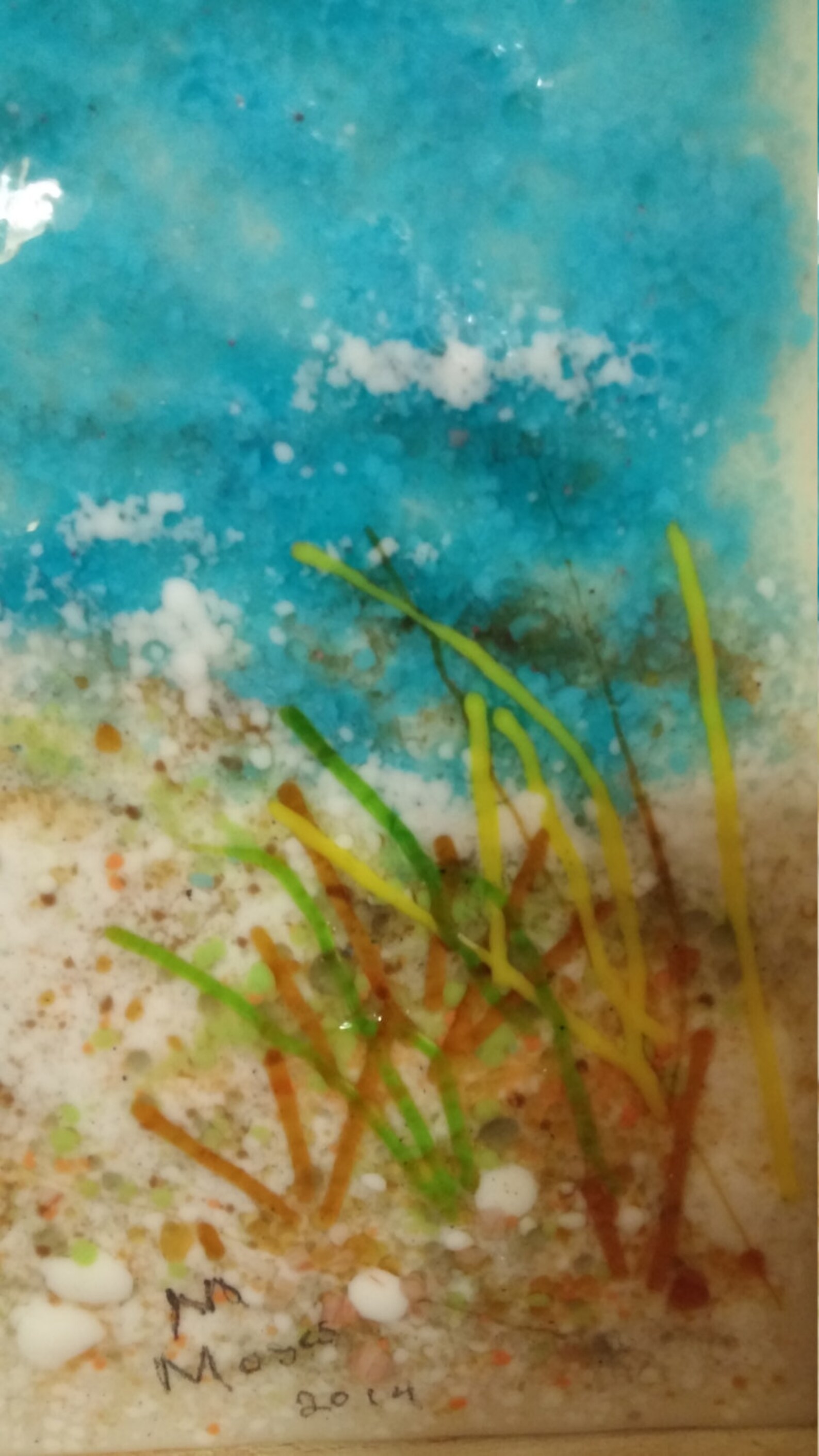 Handcrafted, the Beach, Fused Glass, Stained Glass, Home Decor, Wall ...