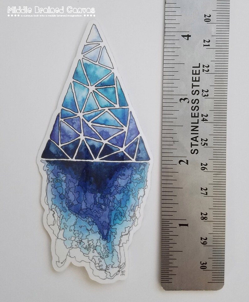 Mountain Sticker Watercolor Sticker Ice Sticker PNW | Etsy