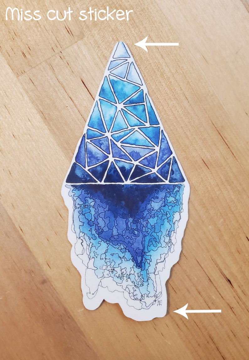 Mountain Sticker Watercolor Sticker Ice Sticker PNW | Etsy