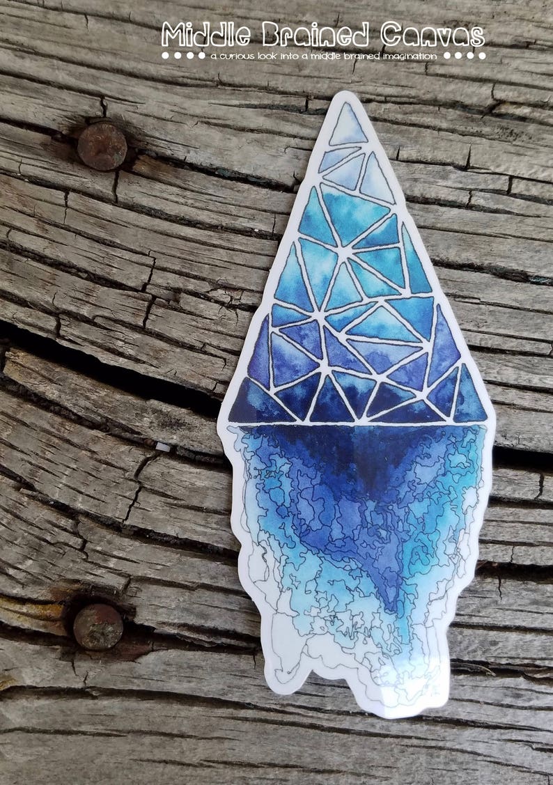 Mountain Sticker Watercolor Sticker Ice Sticker PNW | Etsy