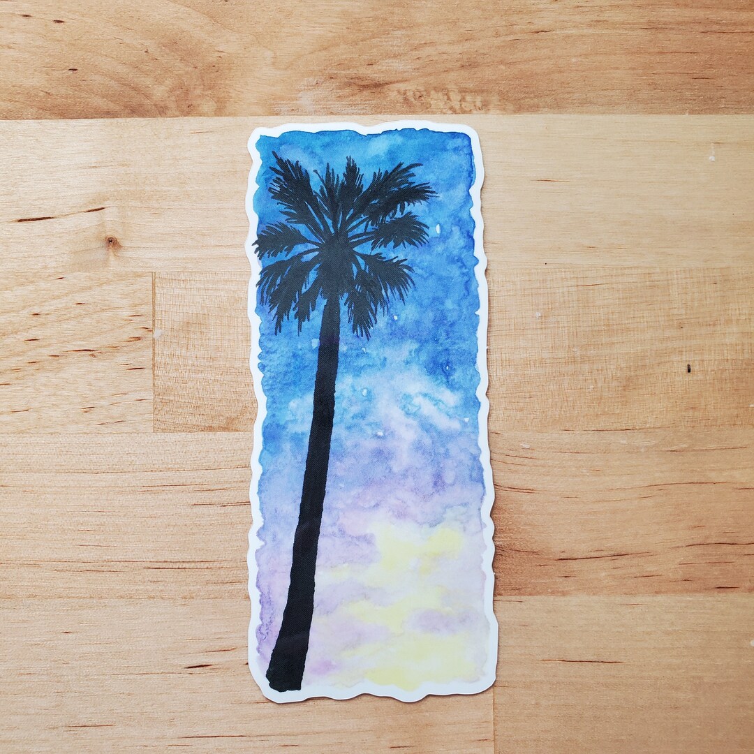 Palm Tree Sticker, Watercolor Sticker, Ocean Sticker, Vinyl Stickers ...