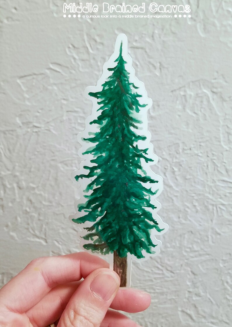 Watercolor Sticker TREE Sticker Nature PNW Vinyl Sticker - Etsy