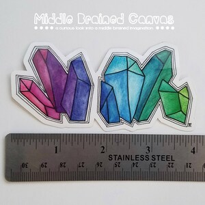 Crystal Sticker, Watercolor Sticker, Vinyl Stickers, Rainbow, Nature ...