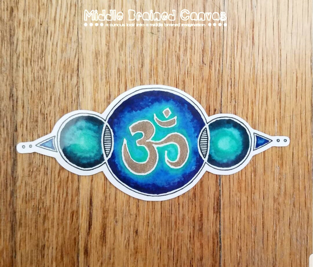 OM Sticker watercolor sticker peace stickers healing | Etsy