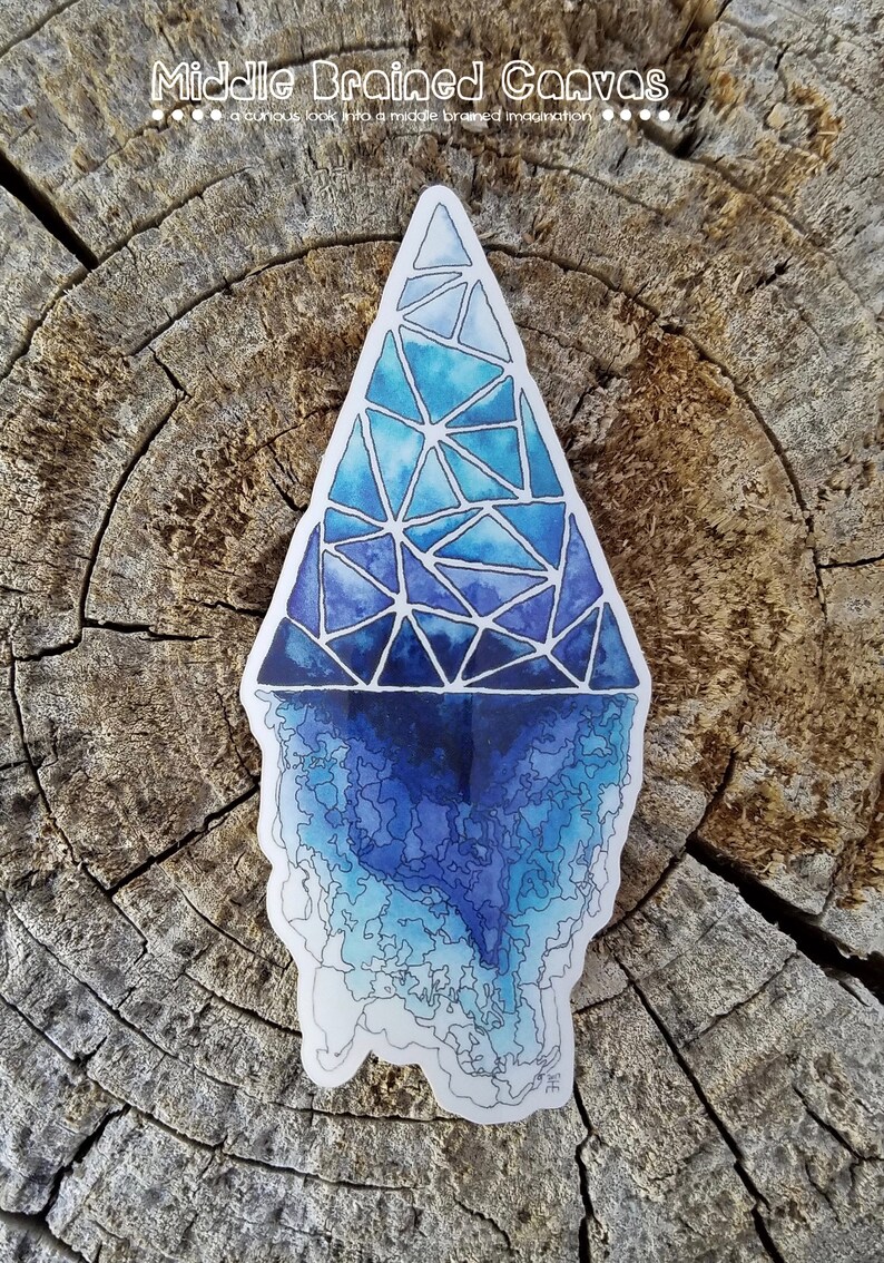 Mountain Sticker Watercolor Sticker Ice Sticker PNW | Etsy