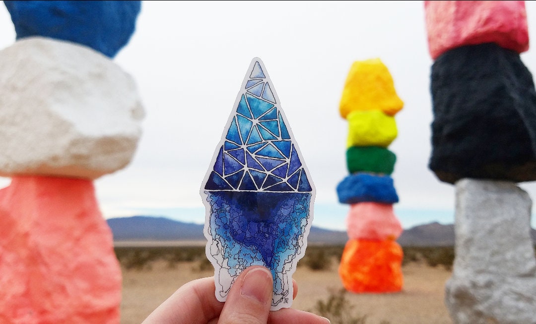 Mountain Sticker watercolor sticker ice sticker PNW | Etsy