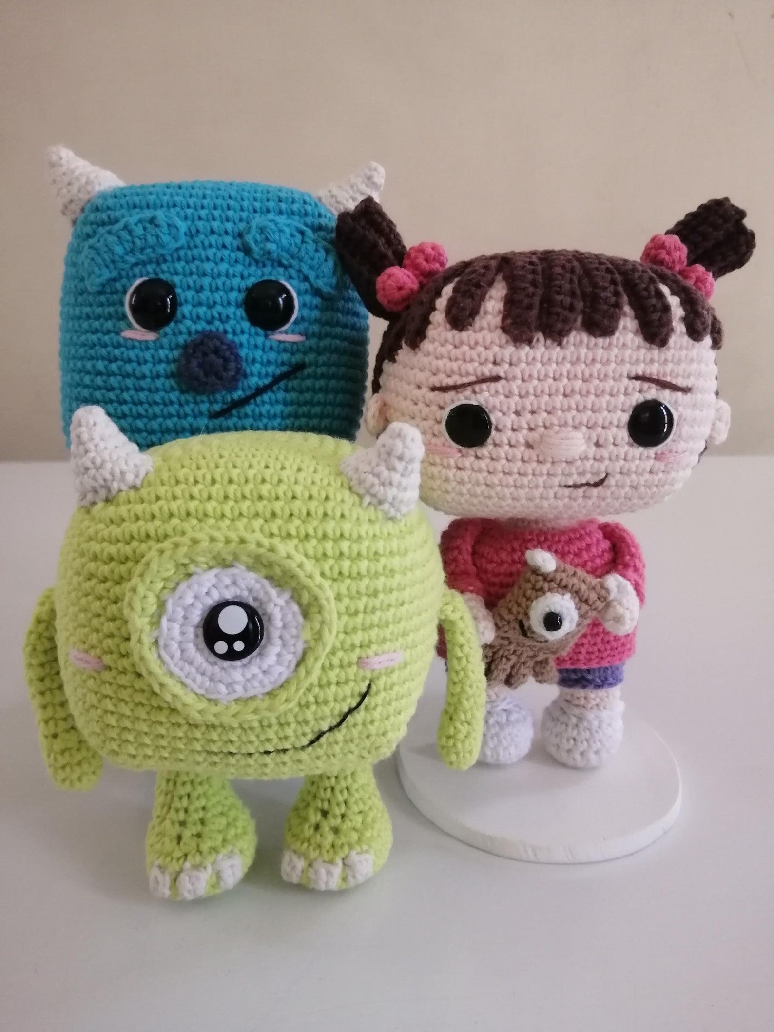 Monster-inspired Crochet Set – Handmade Amigurumi Dolls – Boo, Cat ...