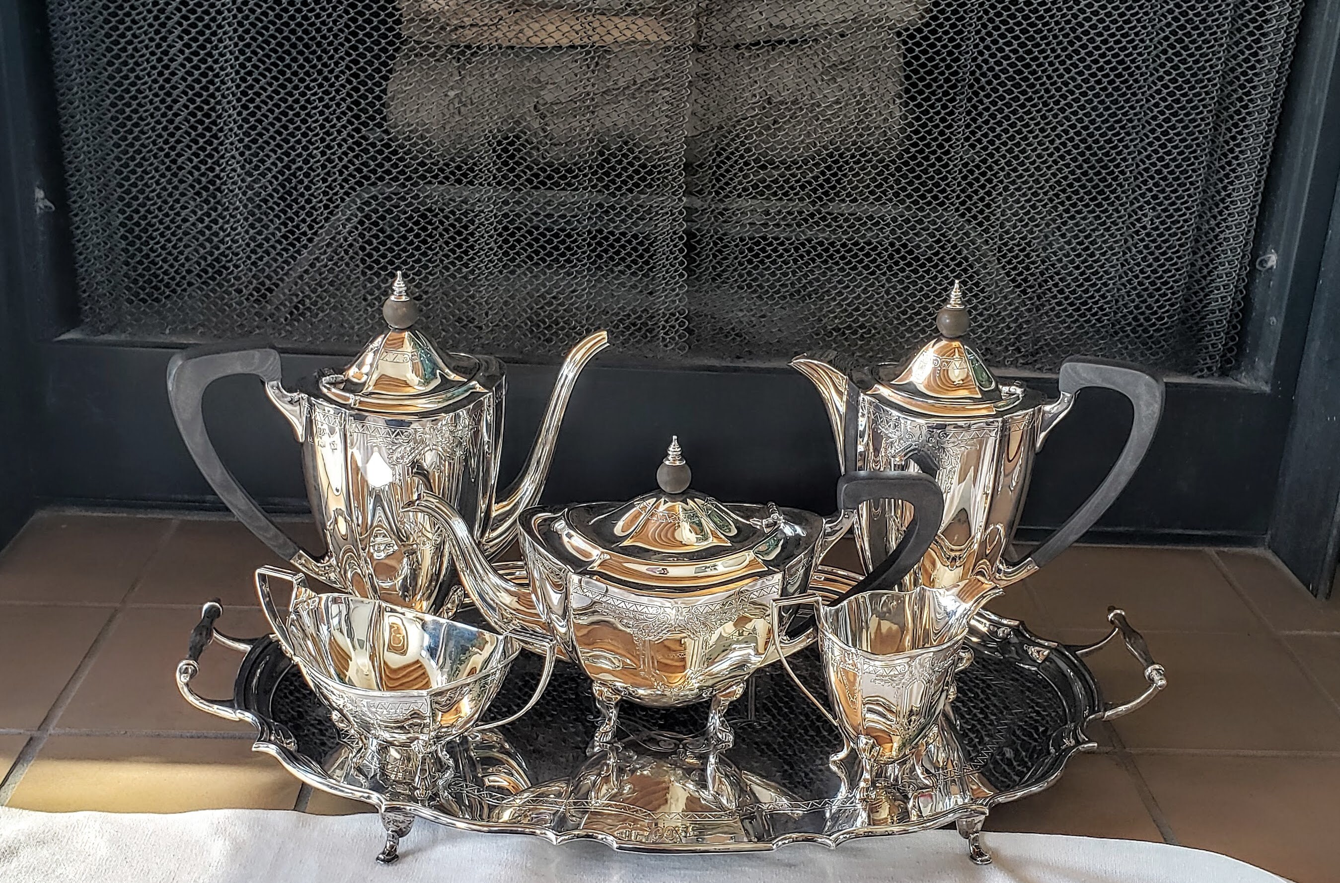 English Sterling Silver Tea Service - Etsy