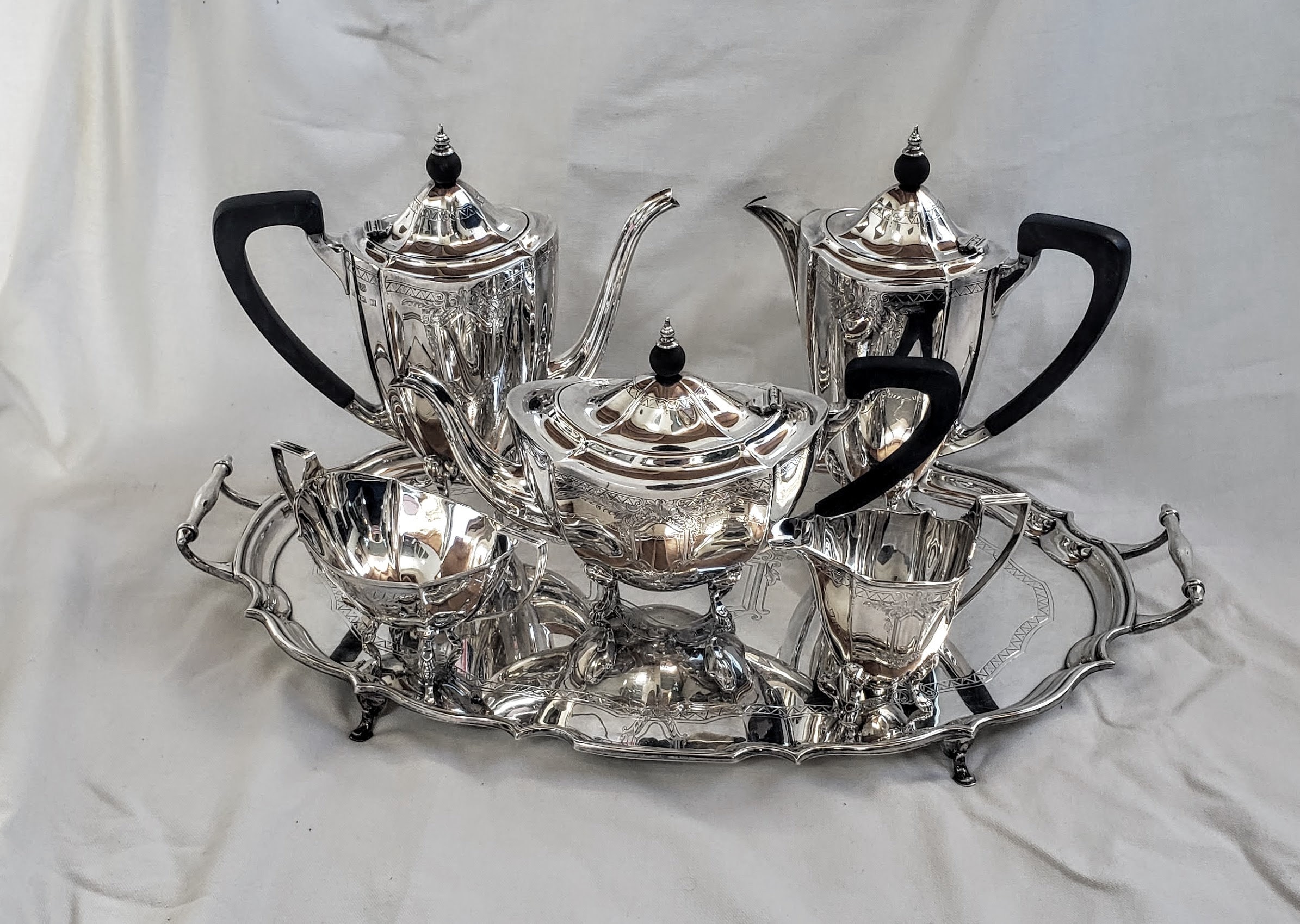 English Sterling Silver Tea Service - Etsy