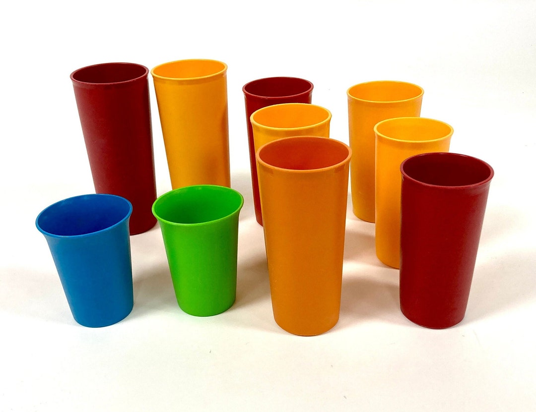 Vintage Tupperware Drinking Cups Kitschy Kitchen Cups Drinking Tumbler ...