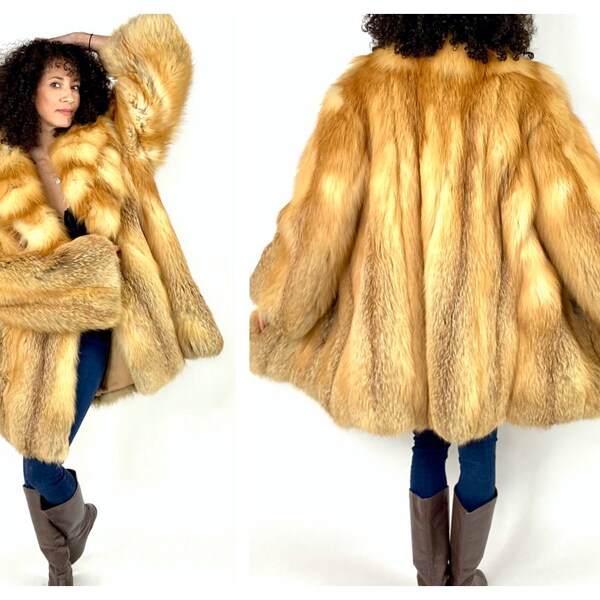Red Fox Fur Coat - Etsy