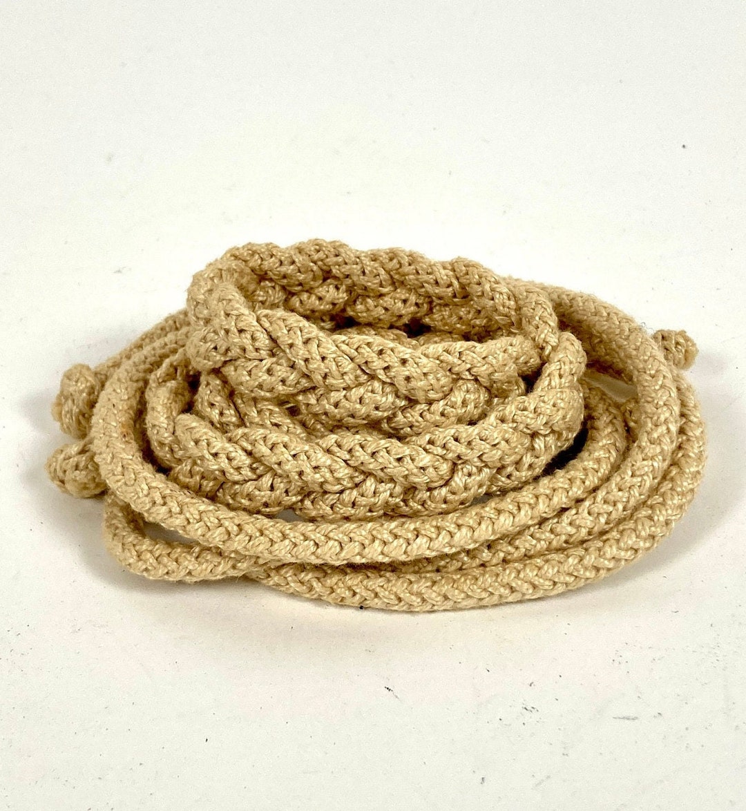 70s Cream Braided Rope Belt Skinny Woven Tassel White Hippie - Etsy
